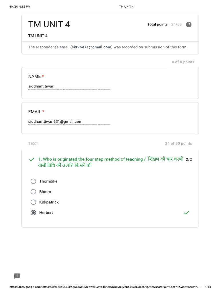 Tm Unit 4 Test One Line Pdf