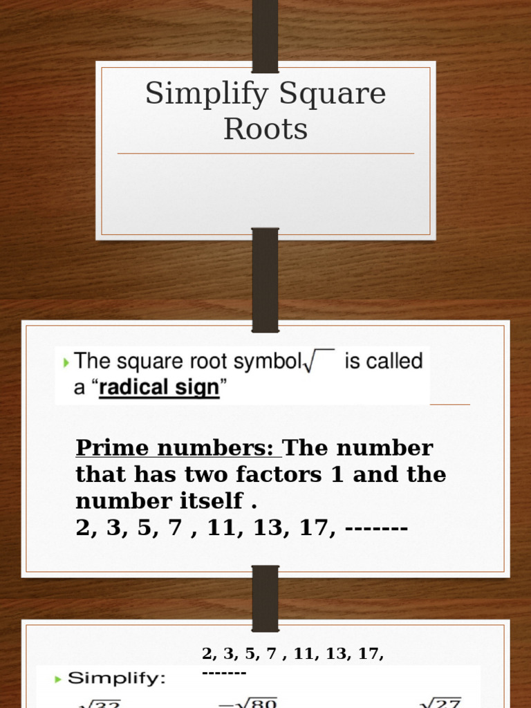 Simplify Square Roots Autosaved | PDF