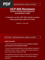 UCP 600 With Explanation | PDF | Bill Of Lading | Cargo