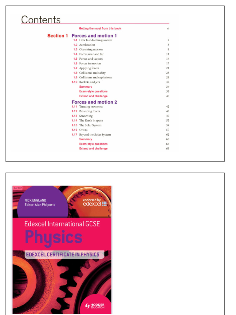 Filo Forces and Motion Edexcel GCSE Lesson 1 | PDF
