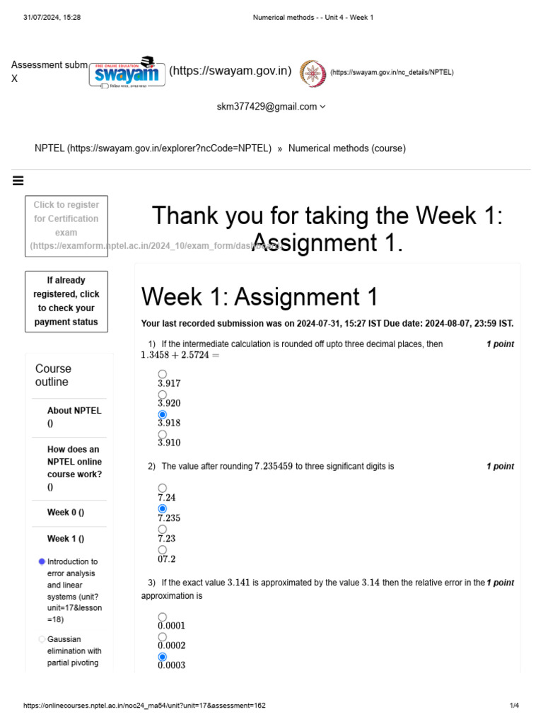 Numerical Methods Unit 4 Week 1 Pdf Numerical Analysis 2720