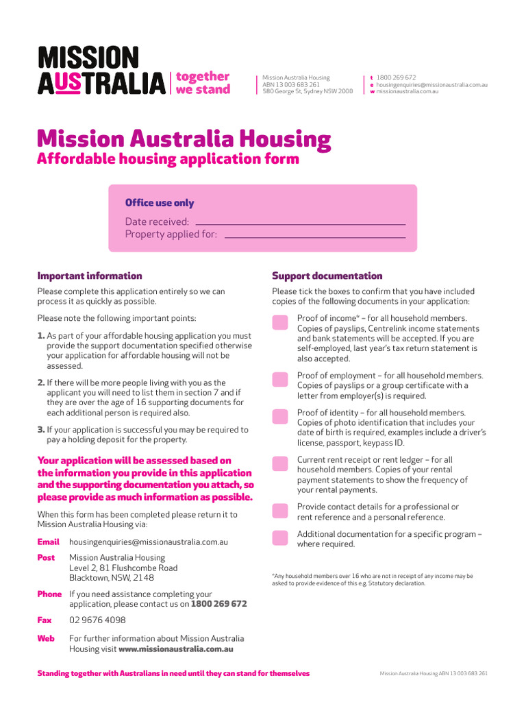 Affordable Housing application form 2019_v2 (1) | PDF | Identity Document