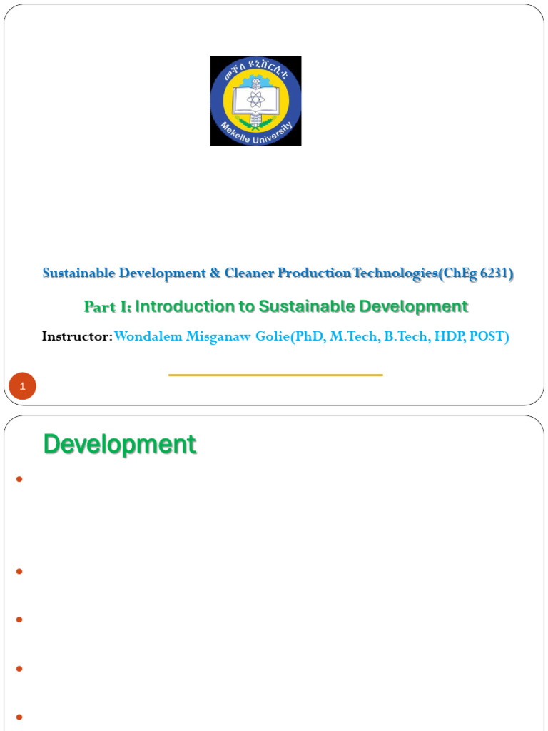 Introduction to Sustainable Development | PDF | Sustainability ...
