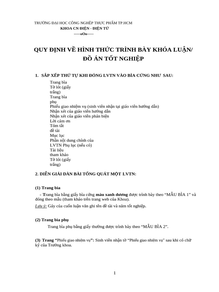 quy-dinh-trinh-bay-bao-cao-do-an-khoa-luan-tot-nghiep | PDF