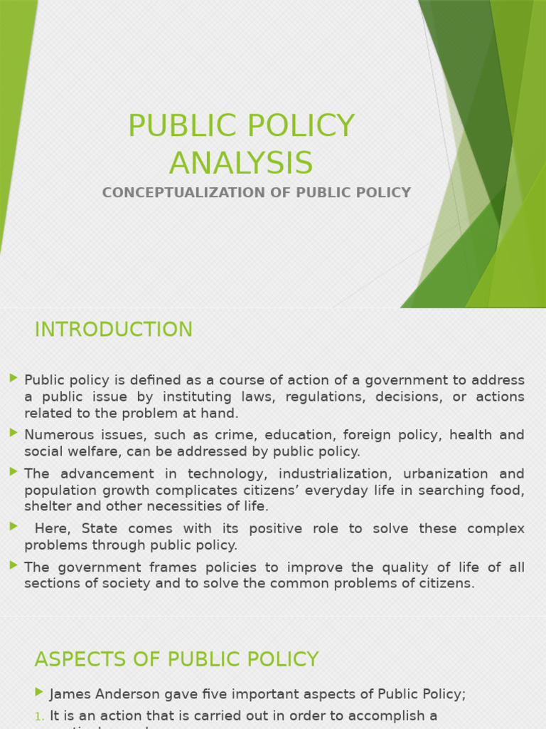 Public Policy Analysis | PDF | Policy | Policy Analysis