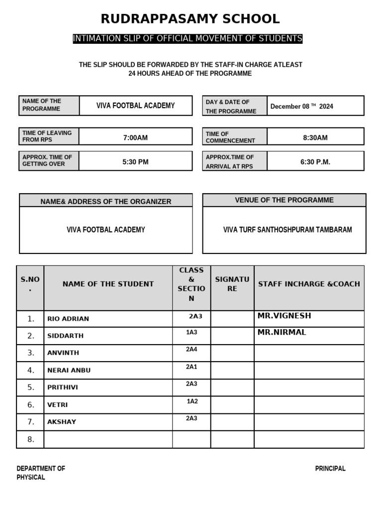 Movement Slip - Football FC 24-25 | PDF