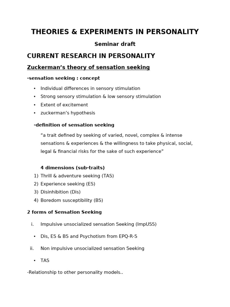 Research on Personality Theories | PDF