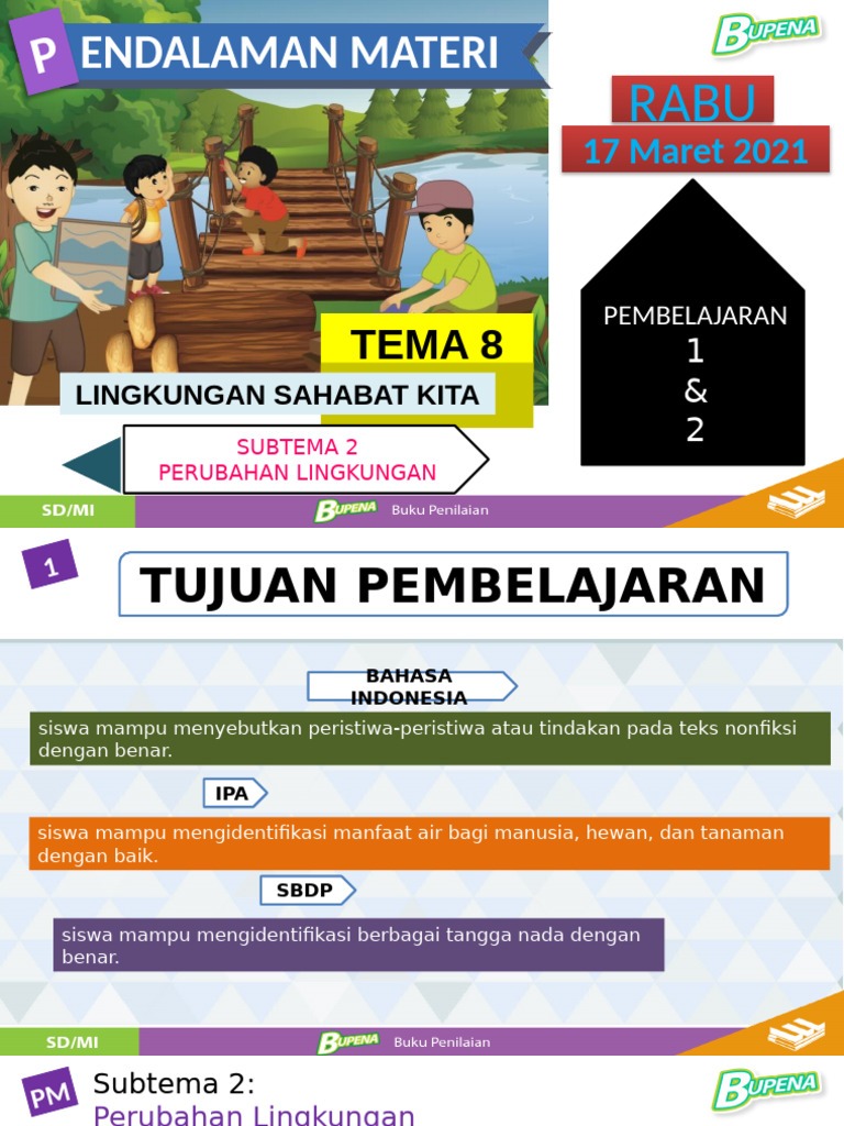 Bupena 5d Tema 8 Subtema 2 Pb 1 Dan 2 | PDF