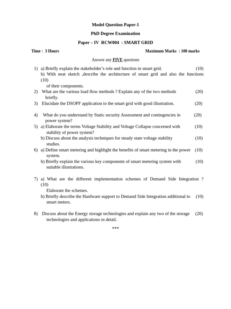 Model Question Paper 1 (1) | PDF