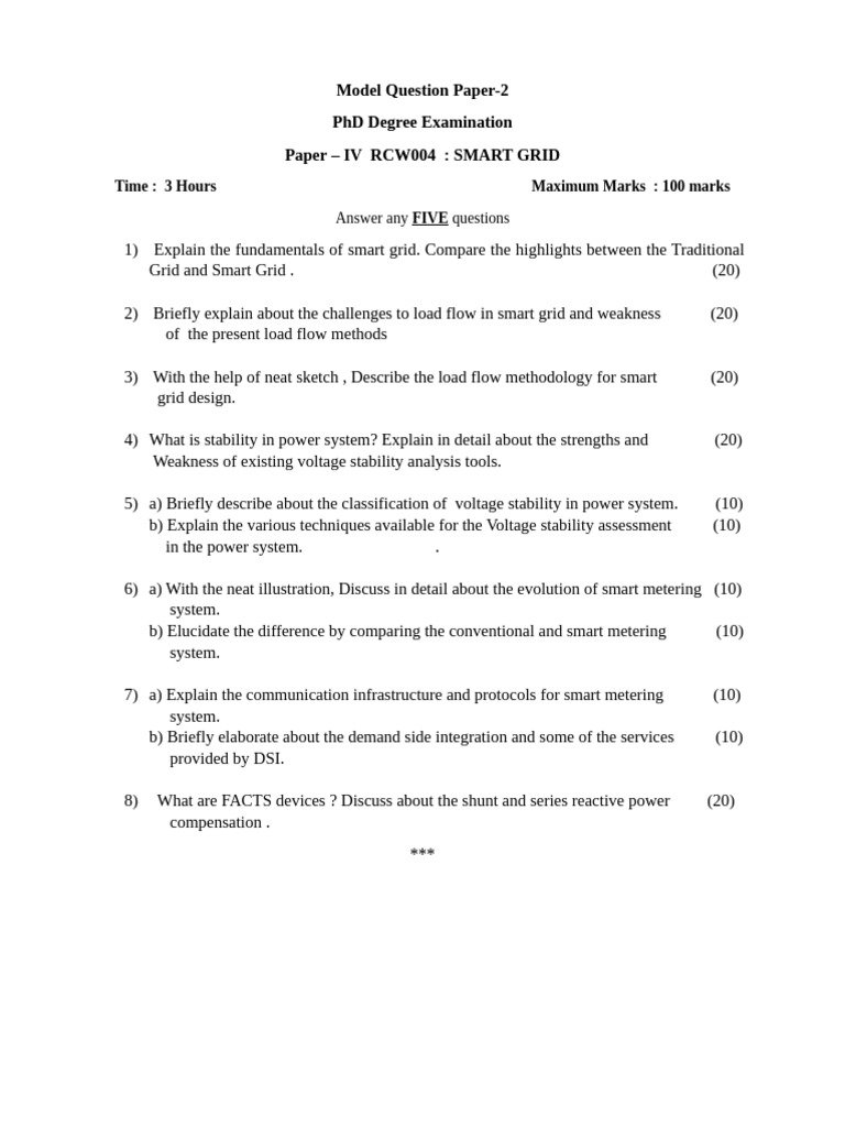 Model Question Paper 2 | PDF