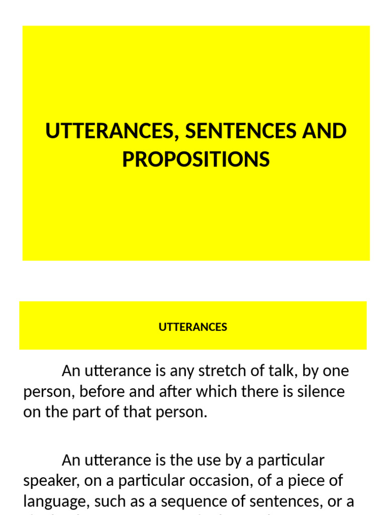 Unit 5 Sentences - Utterances | PDF | Logical Truth | Logical Consequence