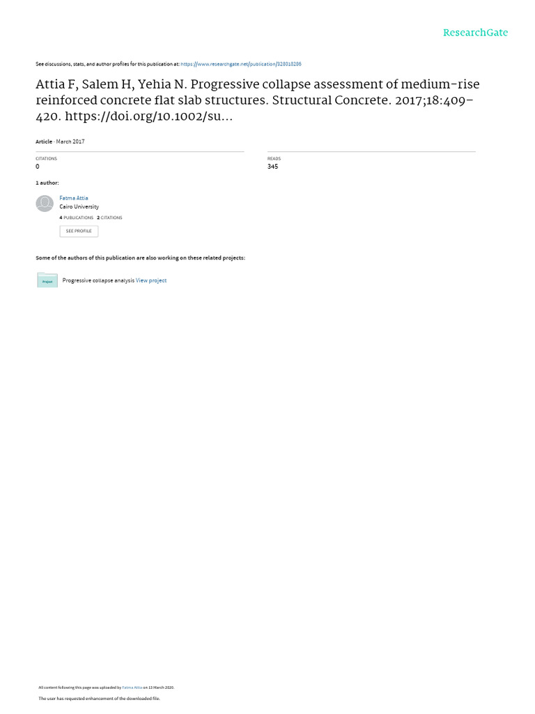 Progressive Collapse in Concrete Structures | PDF | Strength Of ...