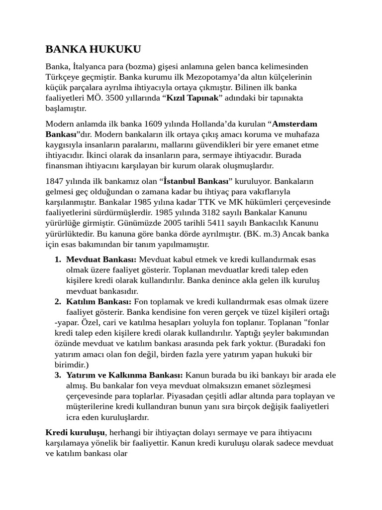Banka Hukuku Vize | PDF