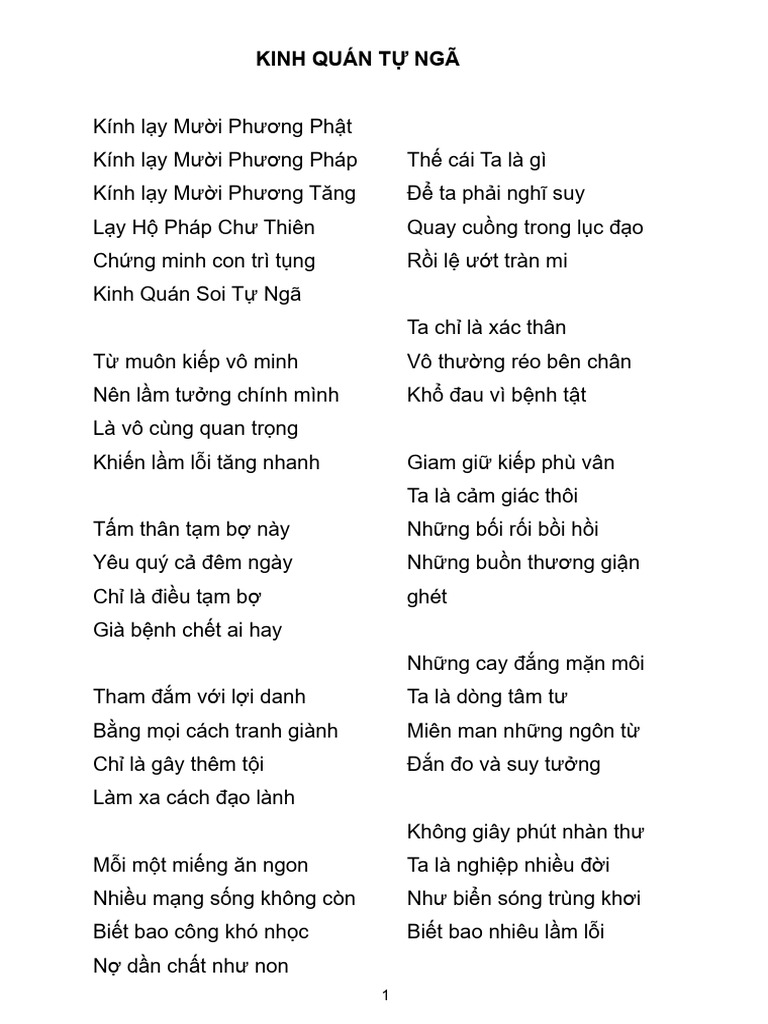 Kinh Quán T Ngã | PDF