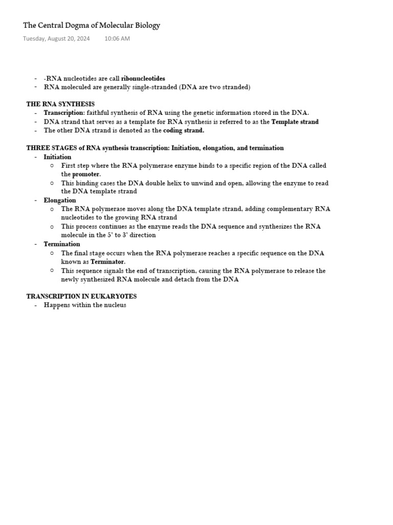 Bardaje the Central Dogma of Molecular Biology | PDF