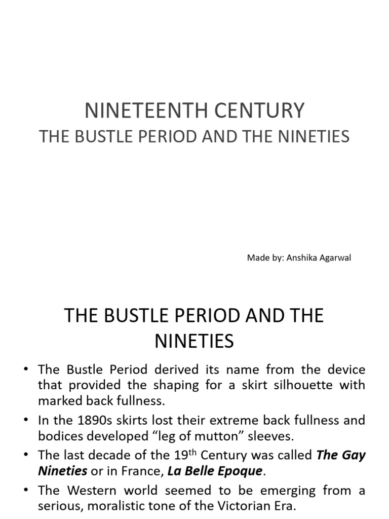 Bustle Period and The Nineties | PDF | Dress | Clothing