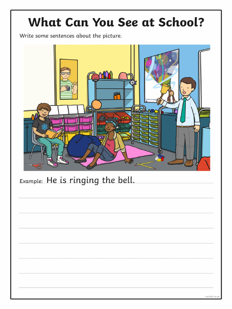 T L 51746 School Scene Writing Stimulus Picture | PDF