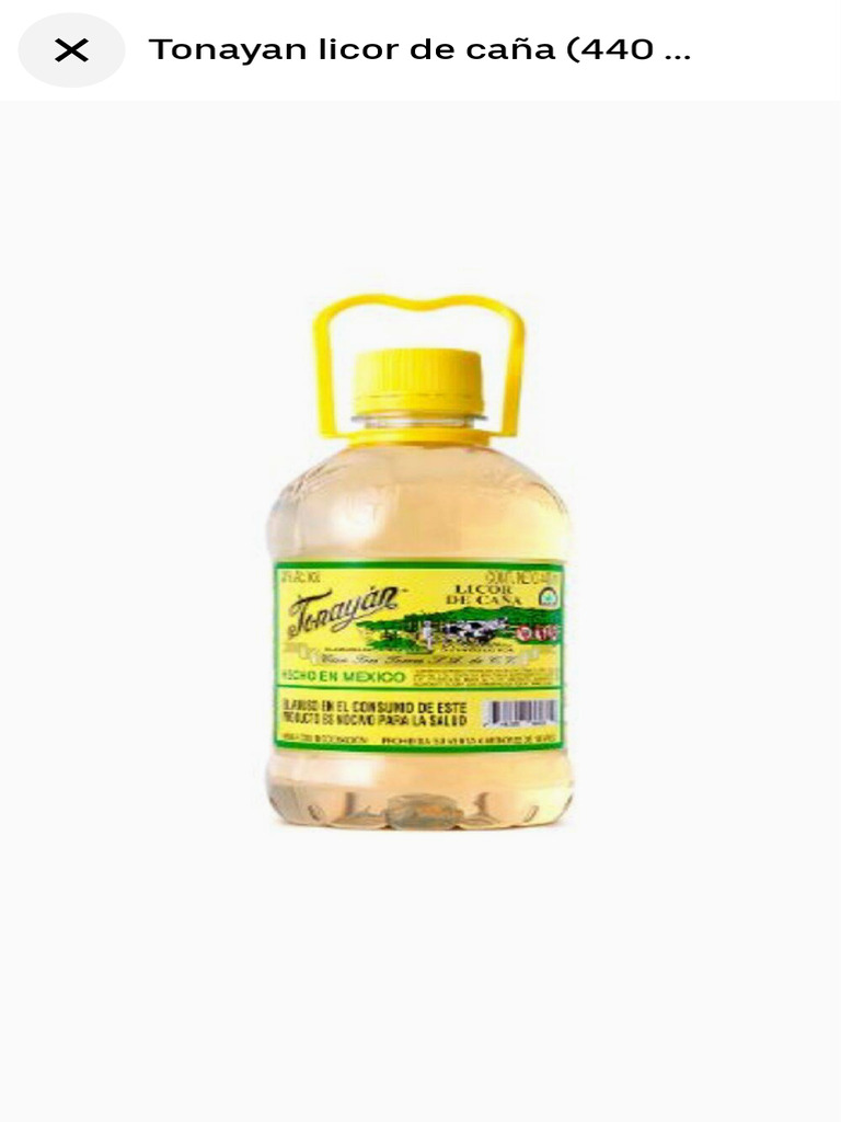 Tonayan licor de caña (440 ml) Entregas cerca de ti Uber Eats | PDF