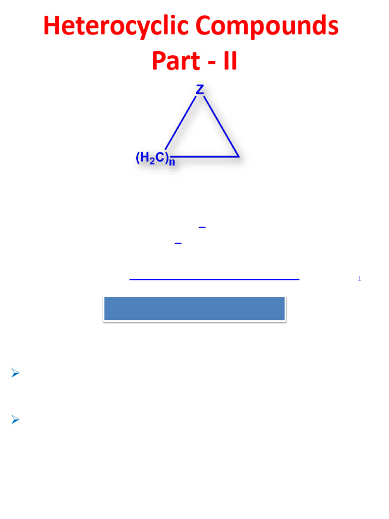 Notes 3B Unit-3 Lectures 2 Heterocyclic Compounds | PDF