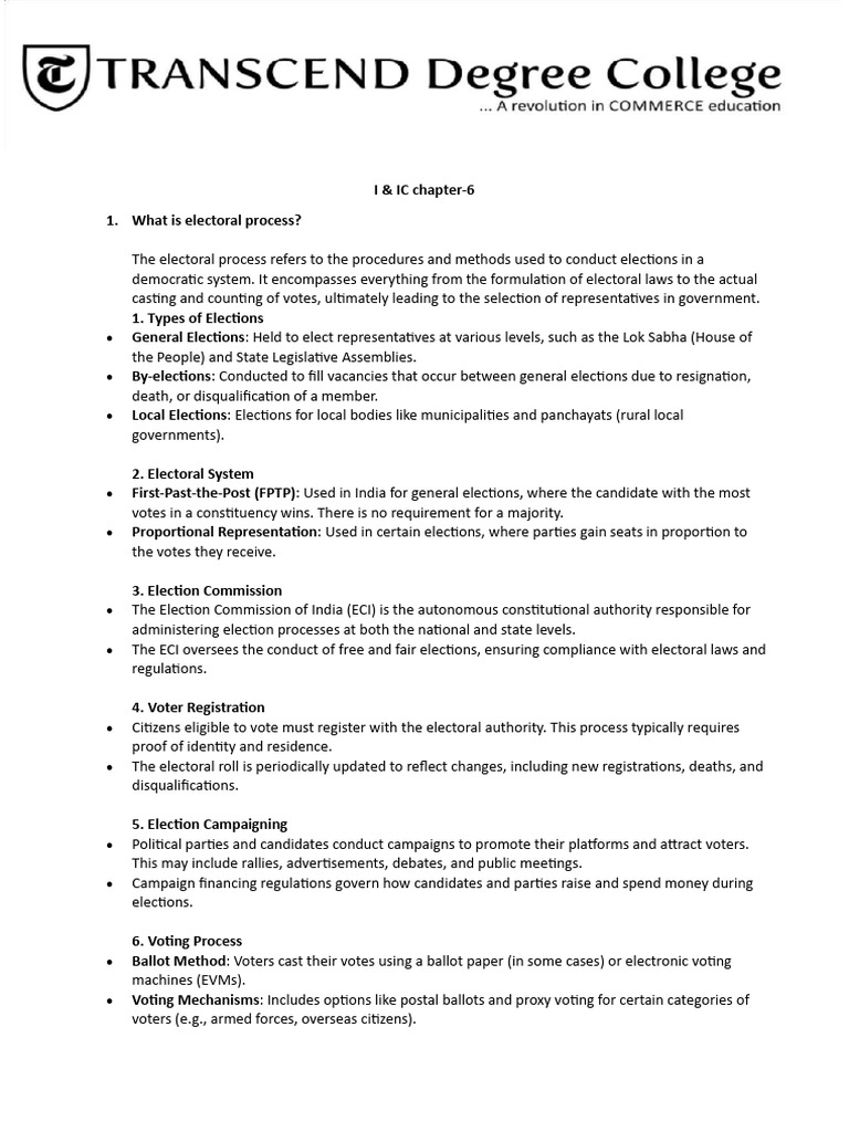 Understanding India's Electoral Process | PDF | Elections | Governance