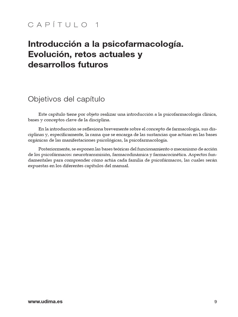 CAPITULO 1 LIBRO INTRODUCCION A LA PSICOFARMACOLOGIA | PDF | Sinapsis | Farmacocinética