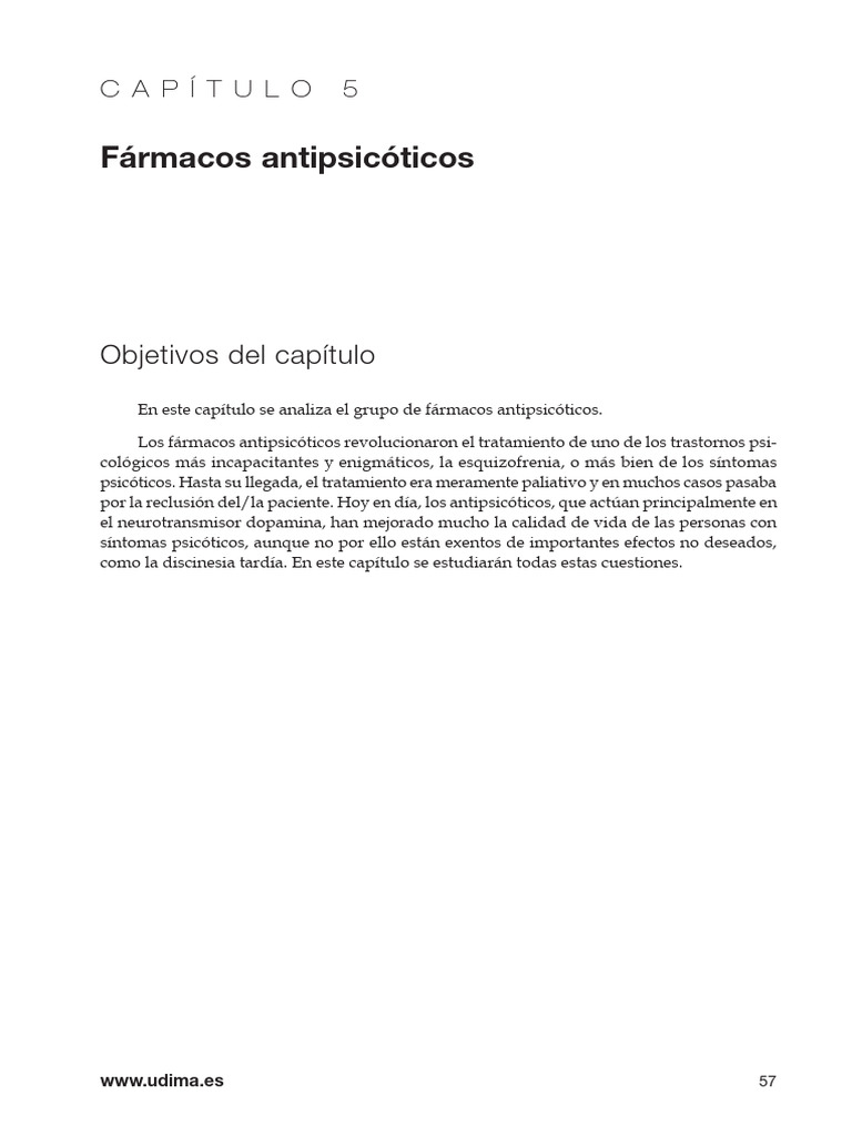 Fármacos Antipsicóticos: Efectos y Clasificación | PDF | Antipsicótico ...