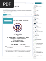 CBSE Class 10 IT Practical 2024-25 | PDF