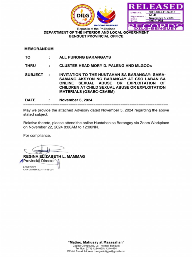 6 Memo Re Huntahan and Advisory | PDF