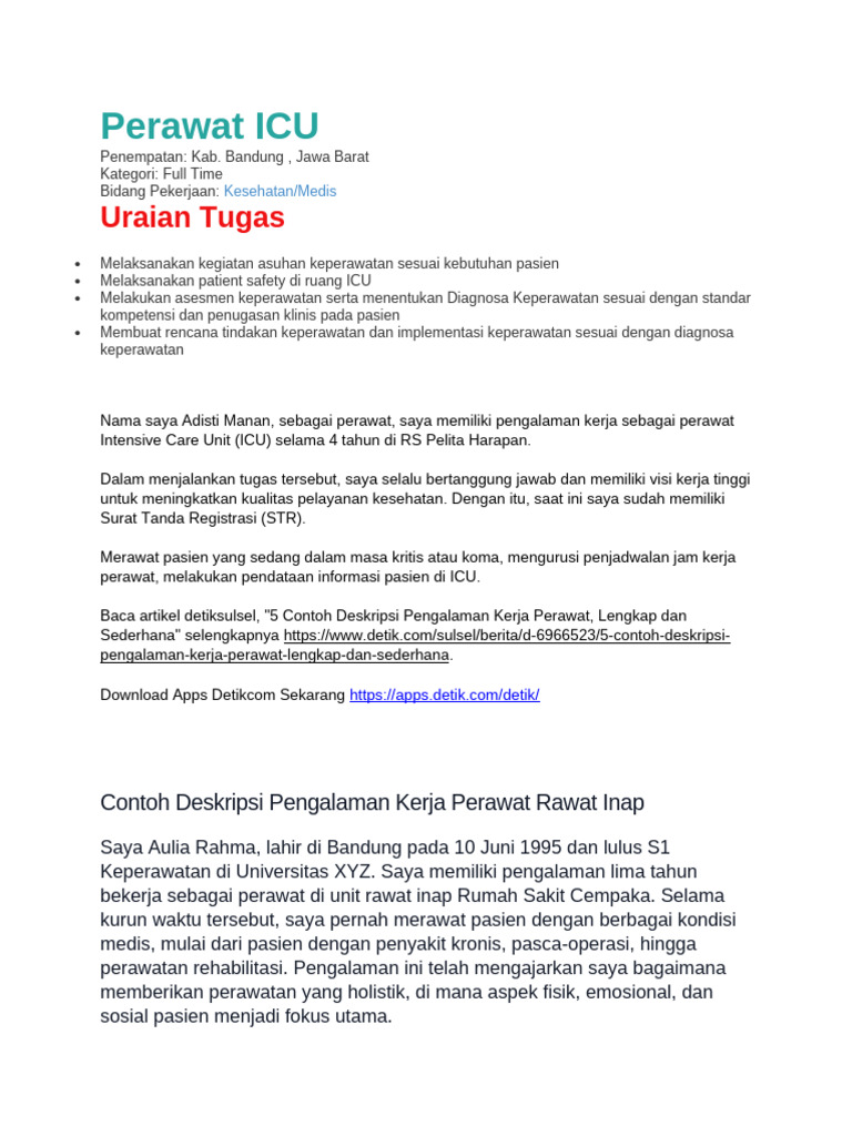 Perawat ICU | PDF