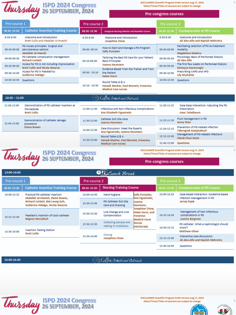 ISPD 2024 - Scientific Program | PDF | Clinical Medicine | Medical ...