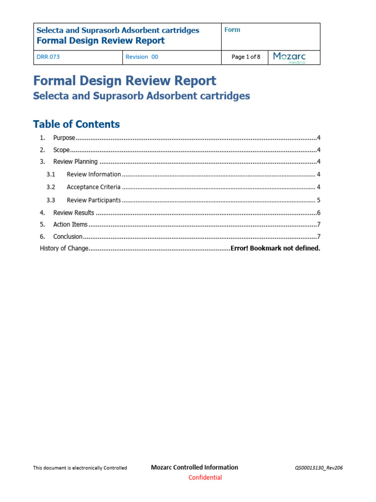 Selecta Suprasorb Cartridges Design Review | PDF | Specification ...
