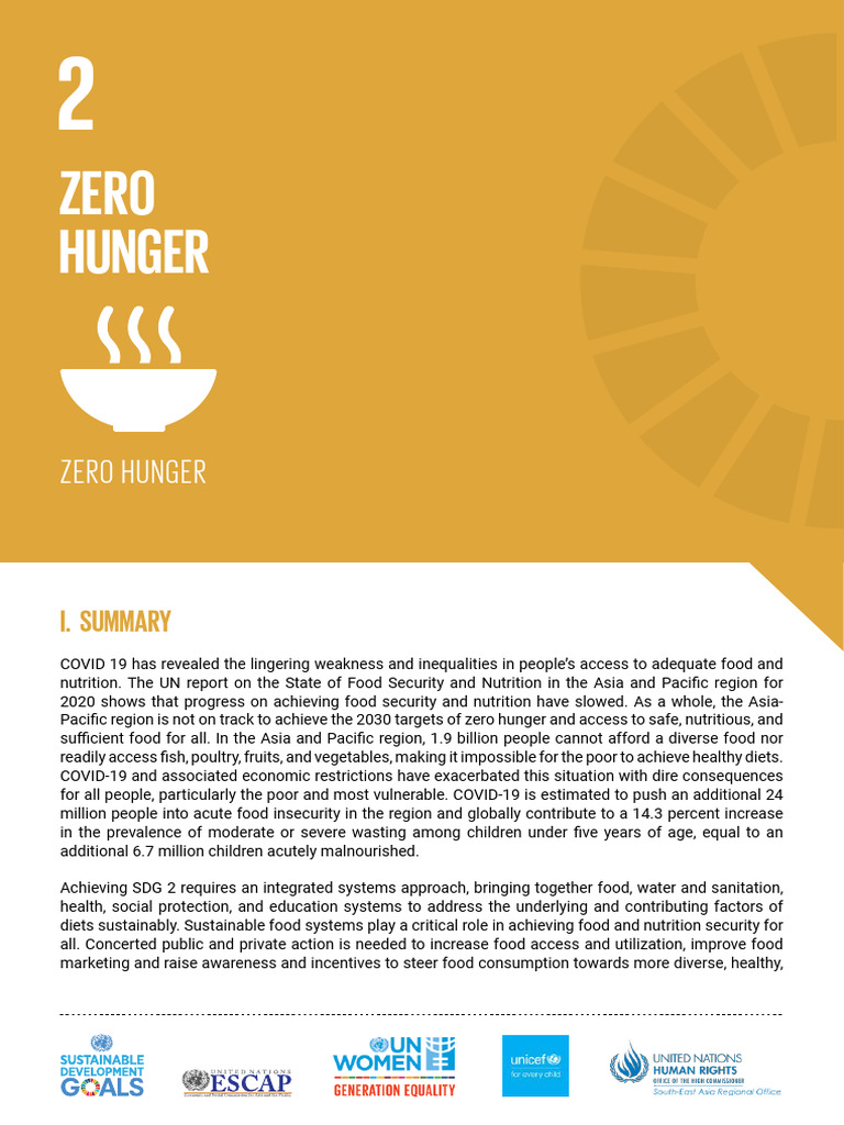 SDG 2 Goal Profile - Final Web - EDIT v3 | PDF | Food Security ...