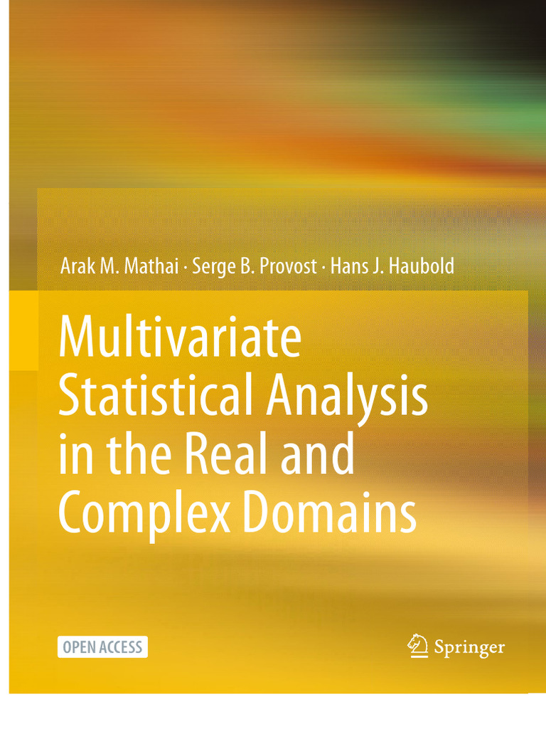 Multivariate Statistical Analysis in the Real and ... | PDF | Matrix (Mathematics) | Variable ...