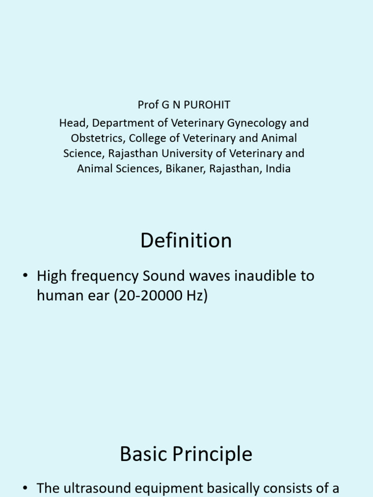 Ultrasonography in Animal Reproduction | PDF | Medical Ultrasound ...