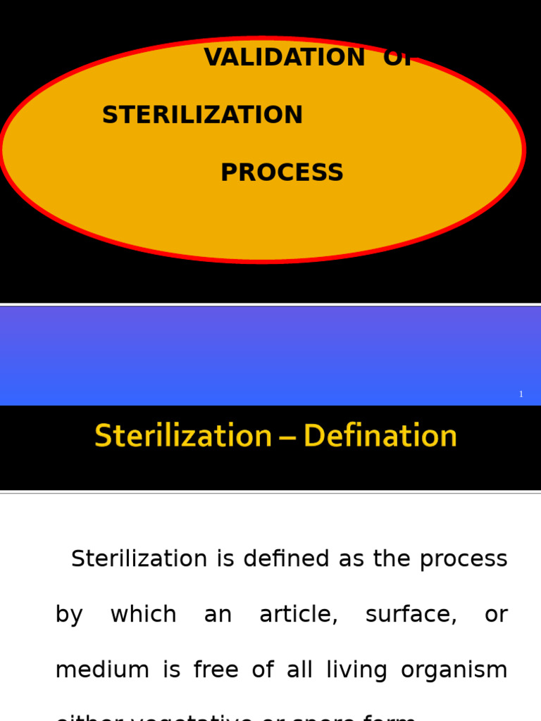 Validation of Sterilization Process | PDF | Sterilization (Microbiology ...