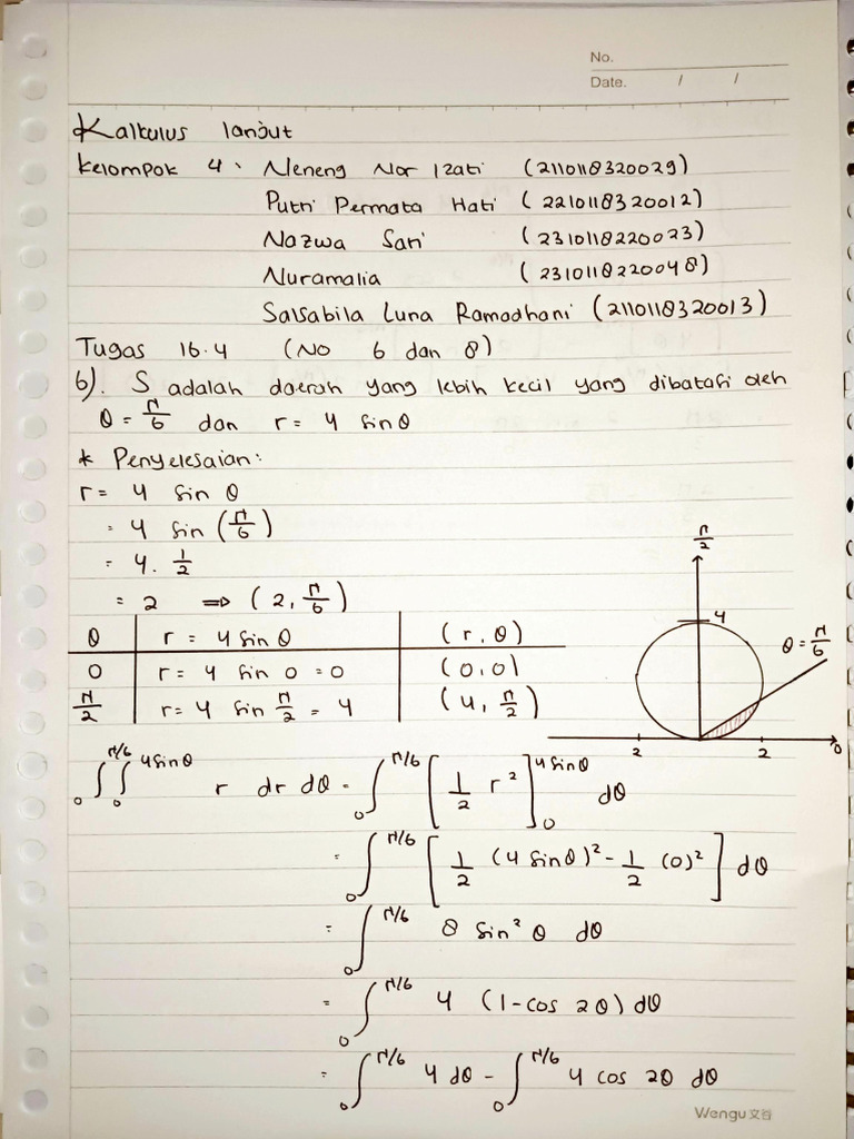 Kelompok 4 - Tugas 16.4 - Kalkulus Lanjut | PDF