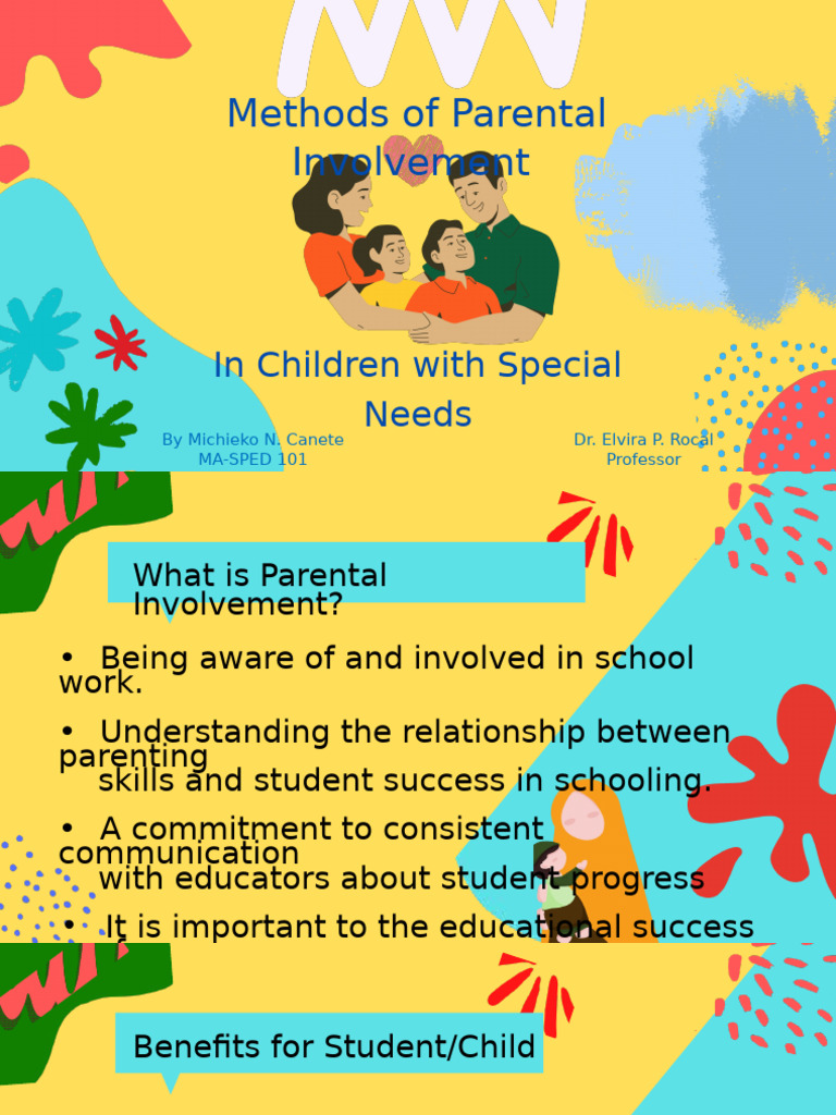 METHODS OF PARENTAL INVOLVEMENT REPORT Final | PDF | Autism Spectrum ...