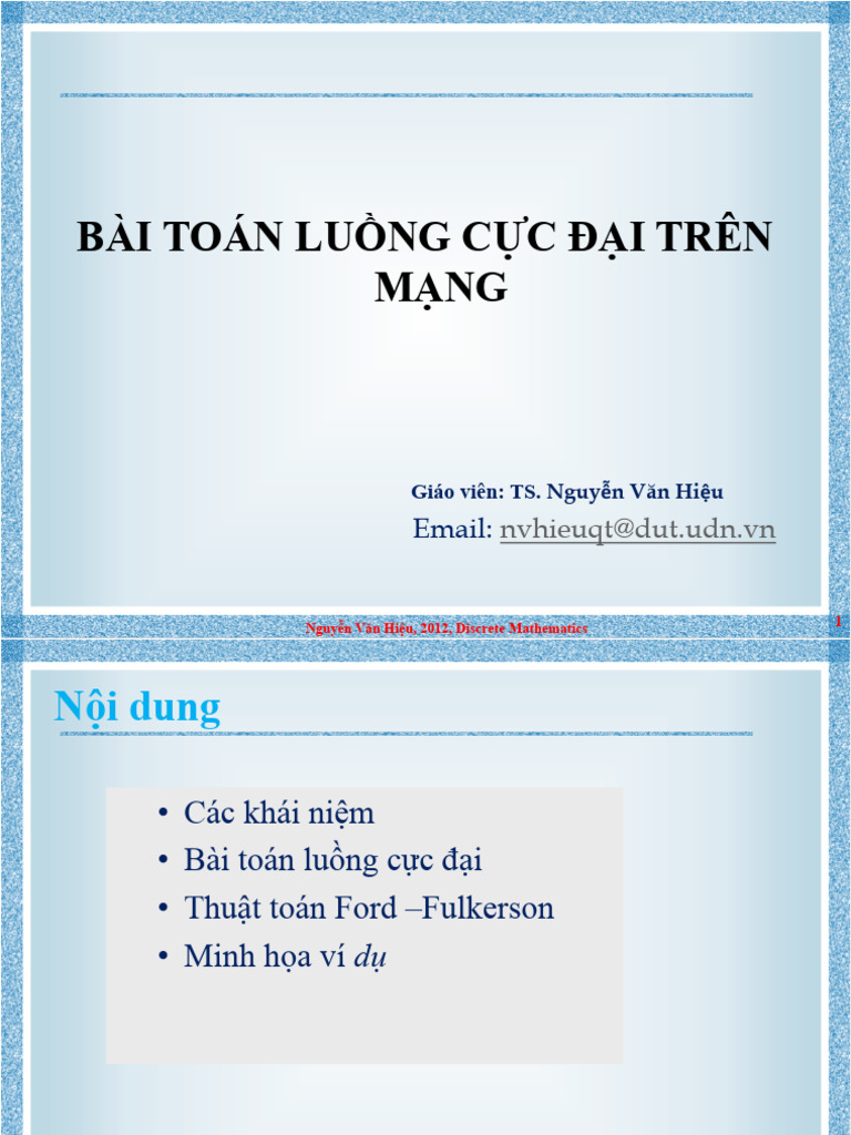 Bài Toán Lu NGC C I Trên M NG: Email | PDF