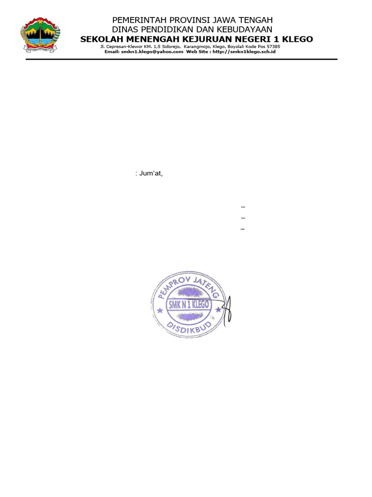 Surat Undangan Raportan Gasal 202425 | PDF