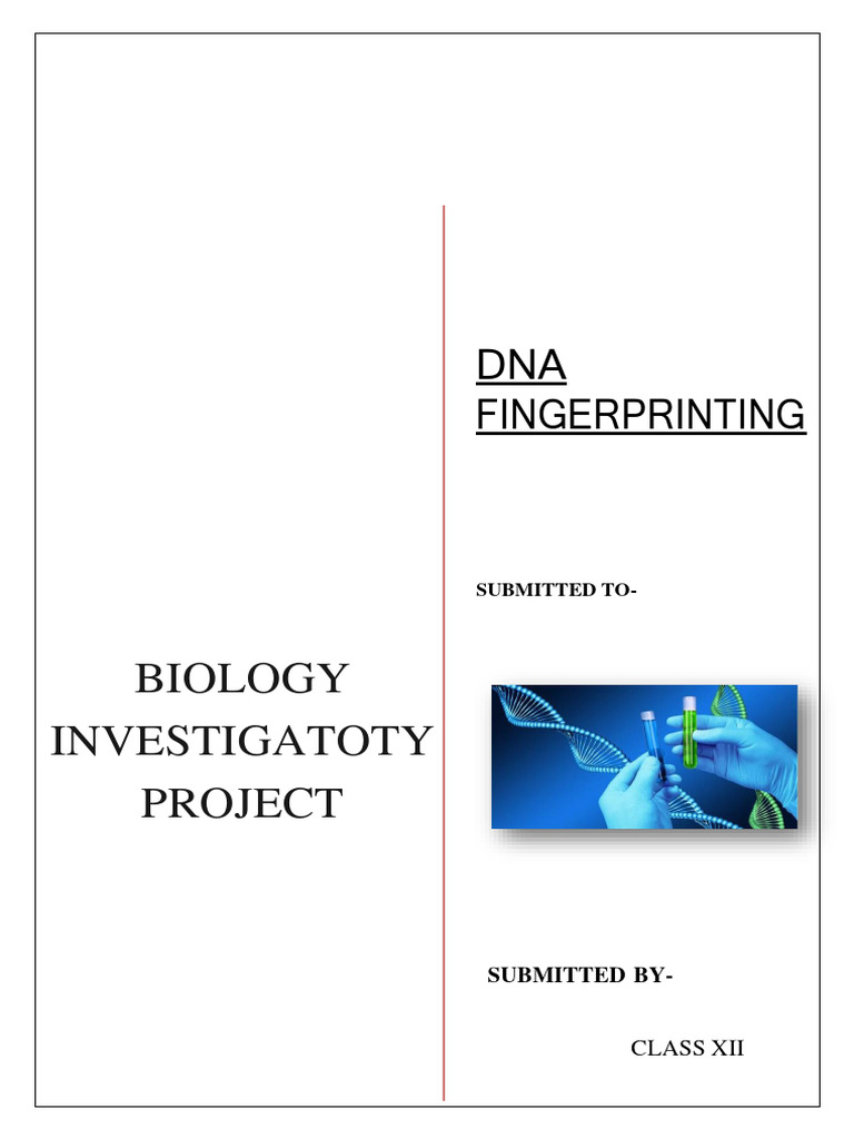 DNA fingerprinting | PDF | Dna Profiling | Biochemistry
