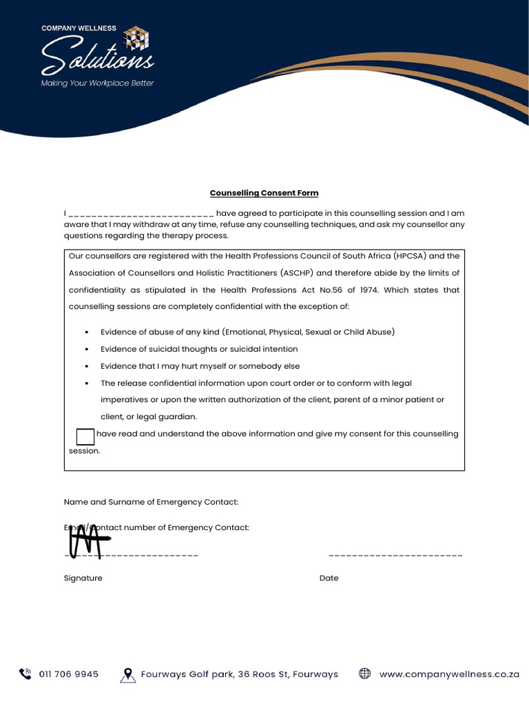 New Counselling Consent Form Edited V1 241121 203935 | PDF