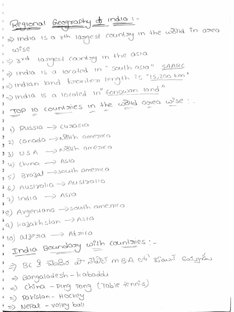 Geography Notes | PDF