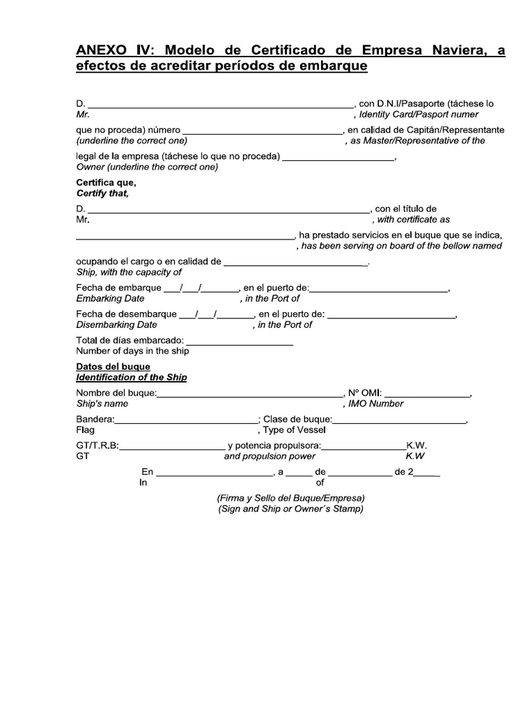 Anexos Embarque | PDF