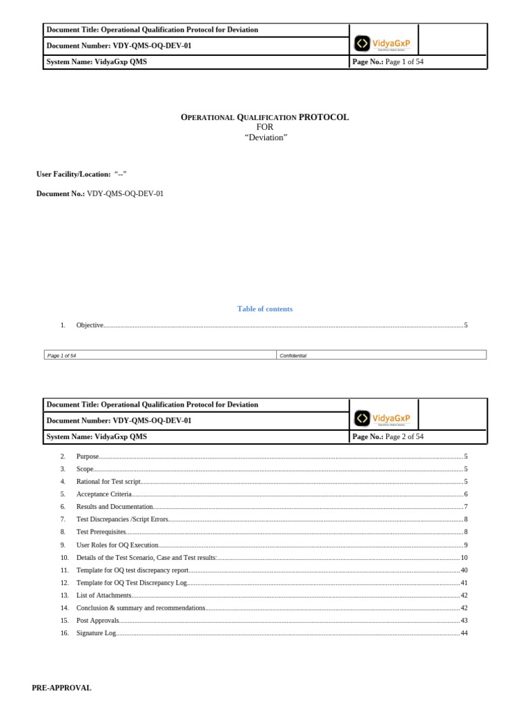 Deviation OQ Script | PDF | Software Testing | Computing