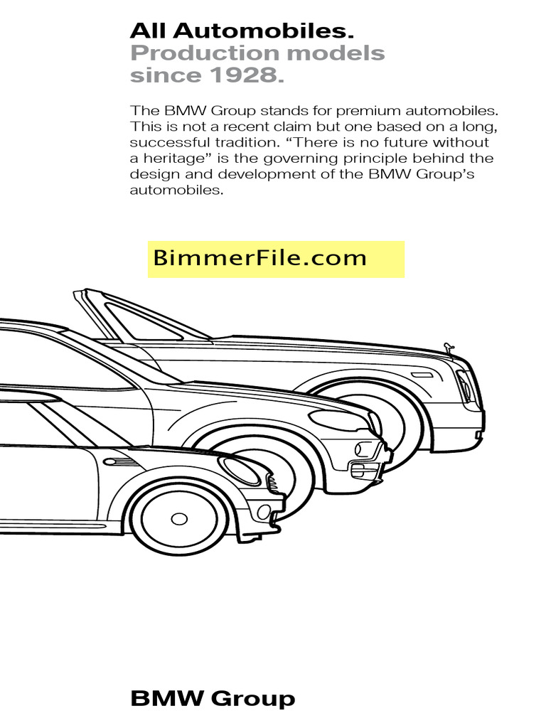 BMW Models: 1928-2008 Overview | PDF | Car Body Styles | Cars Of Germany