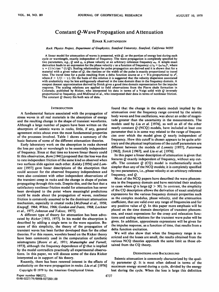 Const Q | PDF | Fourier Transform | Waves