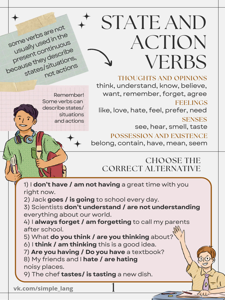 State Verbs by Simple Language | PDF | Linguistics
