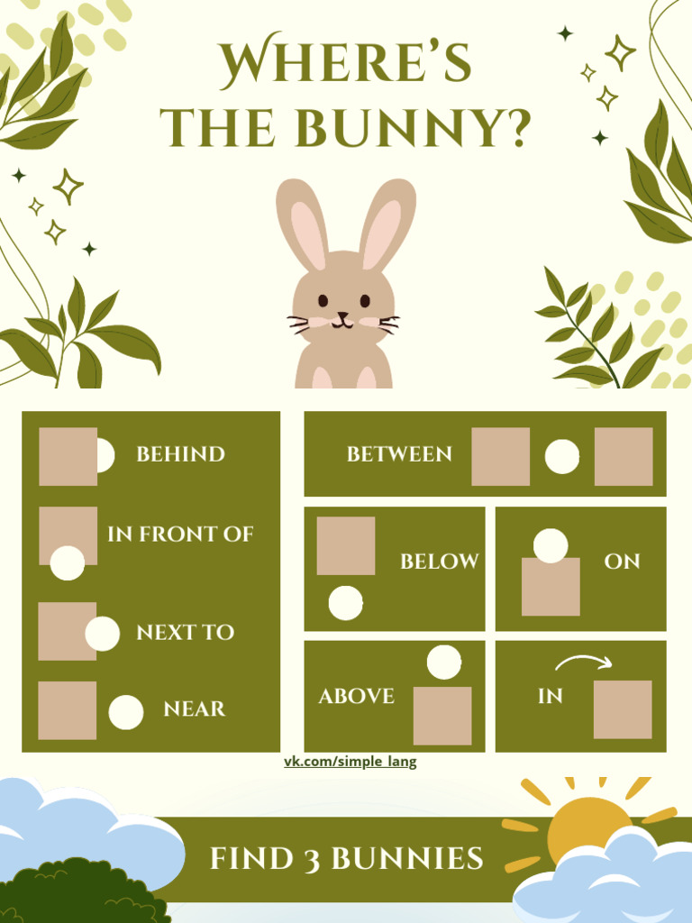 Where_s_the_bunny_by_simple_language prepositions of place | PDF