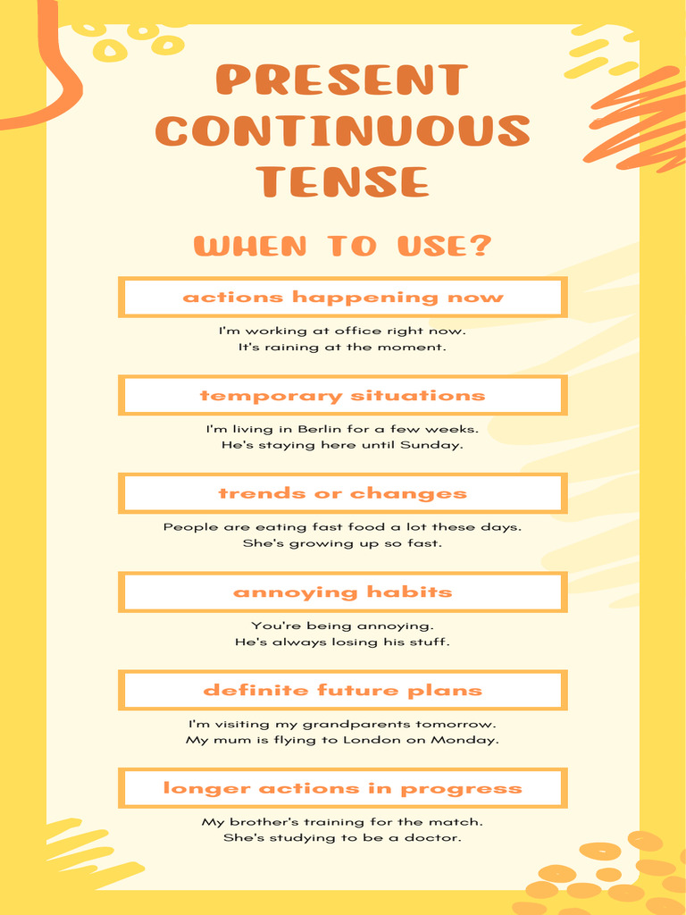 Understanding Present Continuous Tense | PDF