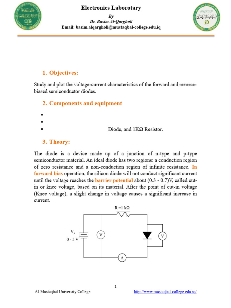 MUCLecture 2024 1140555 | PDF | Diode | P–N Junction